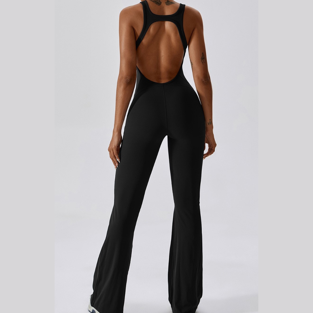 Timeless Bell Bottom Jumpsuit - Black – amorsports
